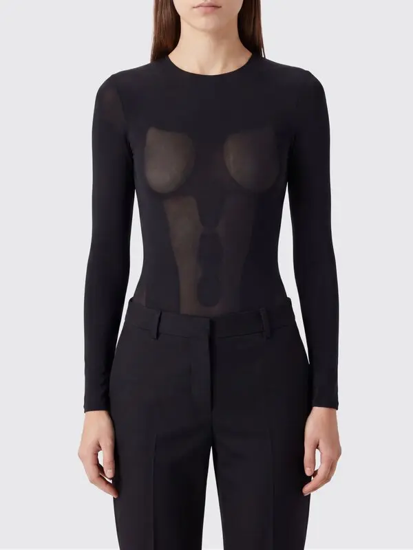 MAISON MARGIELA Long-sleeved Bodysuit - Black