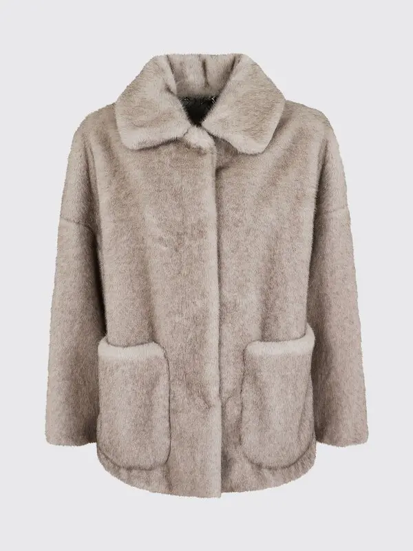 Herno Faux Fur Coat - Grey