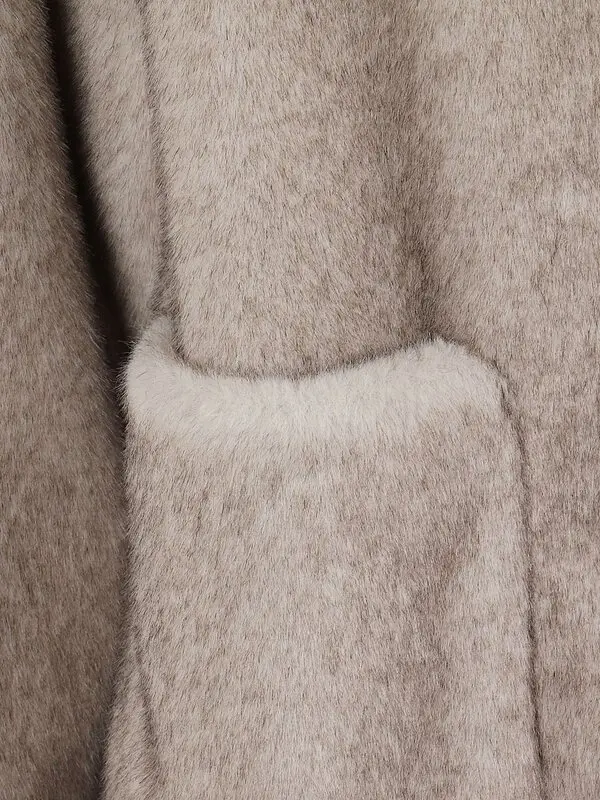 Herno Faux Fur Coat - Grey