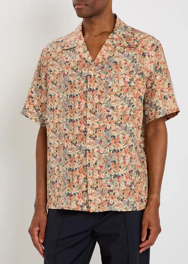 Valentino Garavani Floral-print Silk-chiffon Shirt