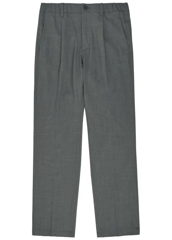 Herno Pleated Straight-leg Trousers