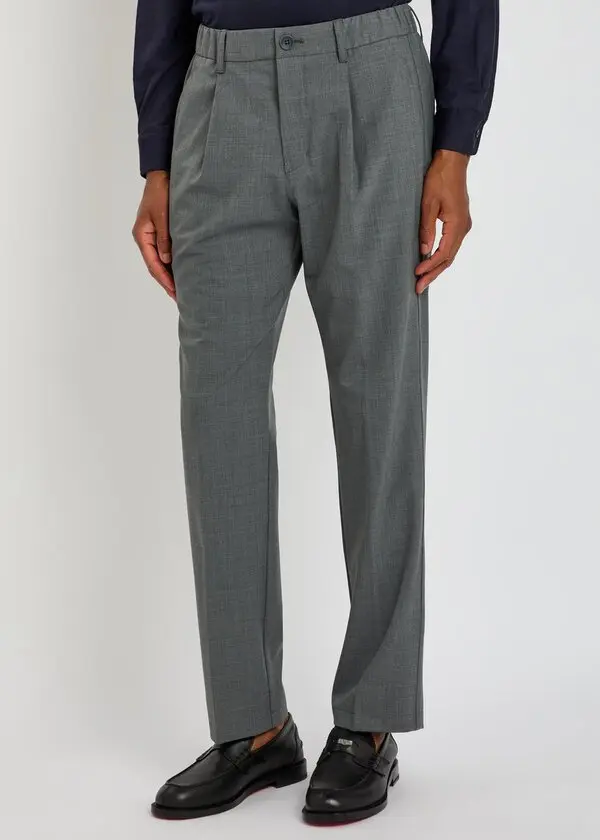 Herno Pleated Straight-leg Trousers