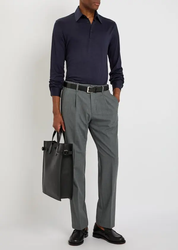 Herno Pleated Straight-leg Trousers