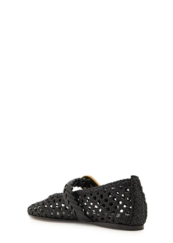 Zimmermann Alchemy Braided Leather Ballet Flats