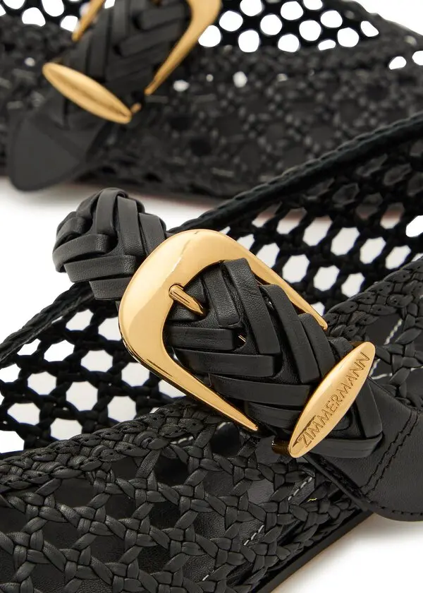 Zimmermann Alchemy Braided Leather Ballet Flats