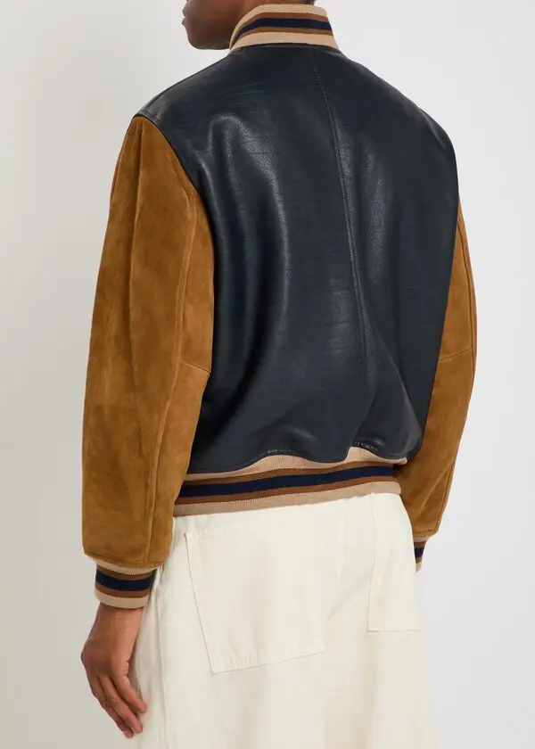 Gant Yale Quilted Leather Varsity Jacket