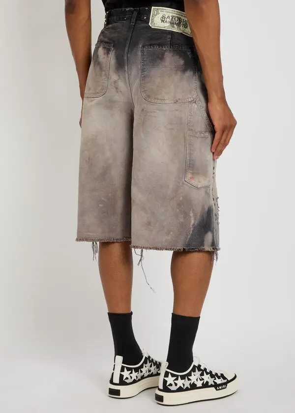 SATOSHI NAKAMOTO Danny's Distressed Denim Shorts