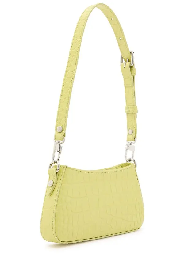 VIVIENNE WESTWOOD Tasha Crocodile-effect Leather Shoulder Bag - Yellow