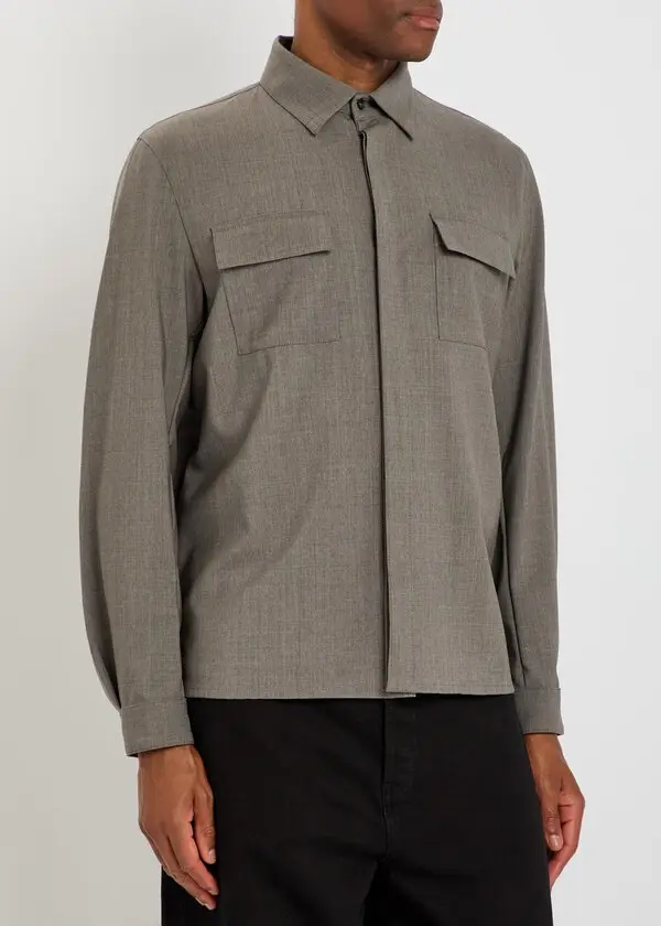 Herno Pocket Wool-blend Shirt