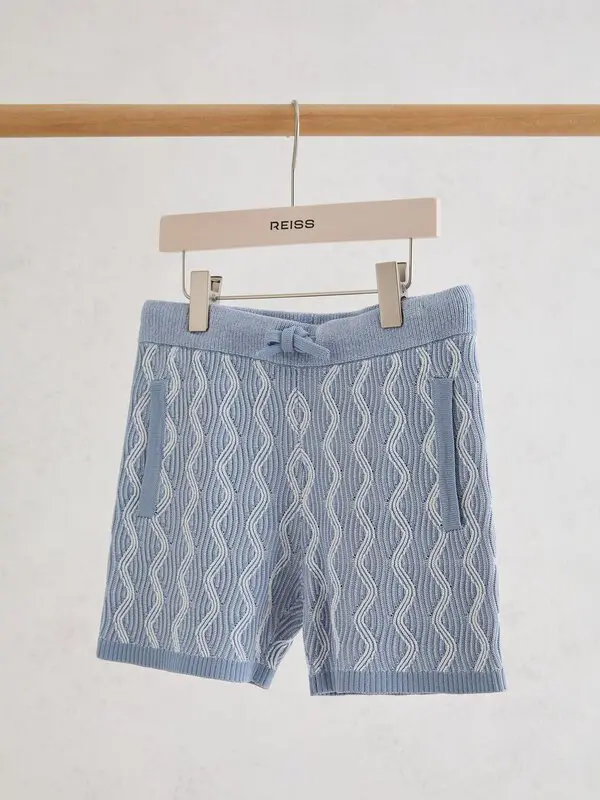 REISS 9-13 Yrs Wave-knit Drawstring Shorts