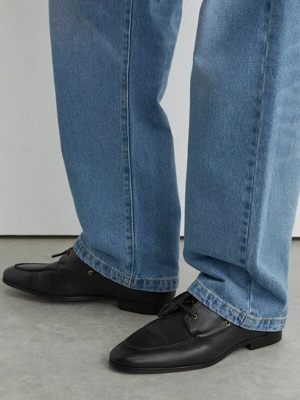 REISS Leather Low-profile Boat Shoes