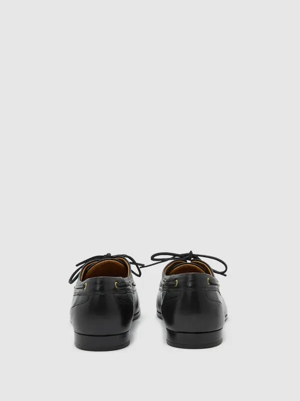 REISS Leather Low-profile Boat Shoes