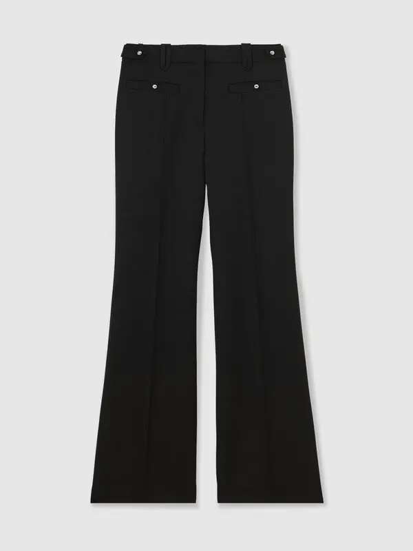 REISS Atelier Wool Stud Flared Trousers