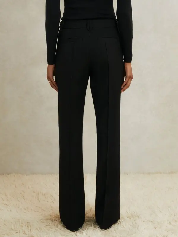 REISS Atelier Wool Stud Flared Trousers