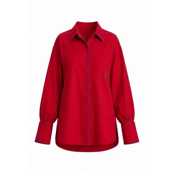 OFUURE Rue Button-up Shirt With Back Tie Detail - Red