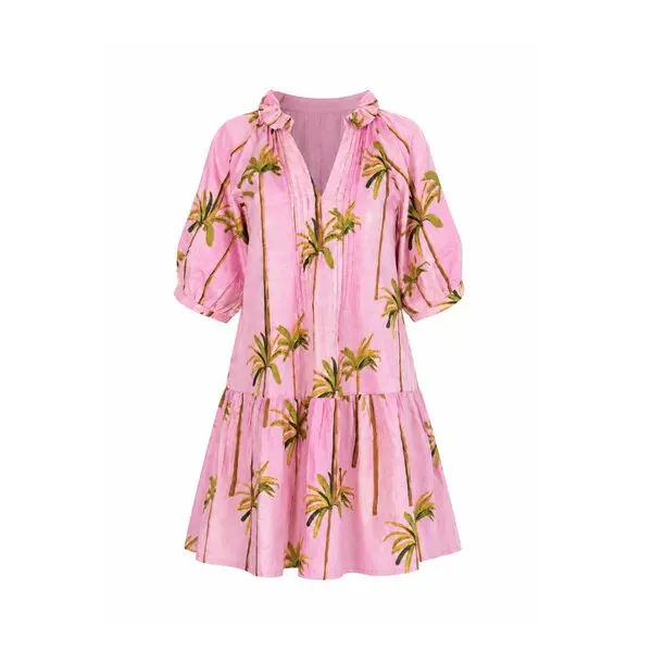 PICK HAPPY Chloe Mini Dress With Pintuck Paradise - Pink