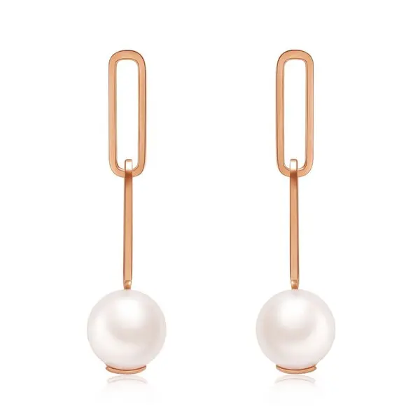 OHARA PEARL Link Earrings Gold