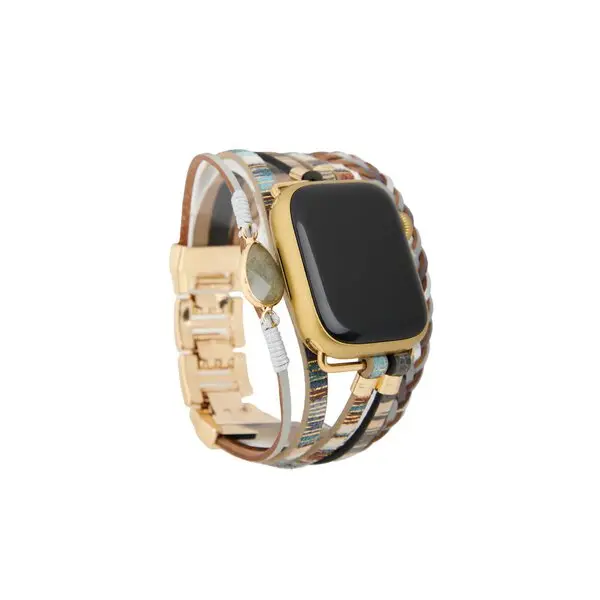 Saachi Leather Apple Watch Band - Grey