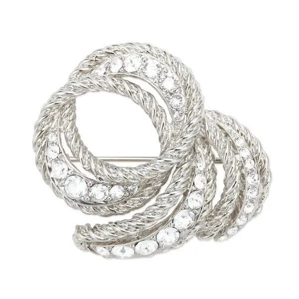 Grossé Crystal Swirl Brooch, Series Reproduction - Silver