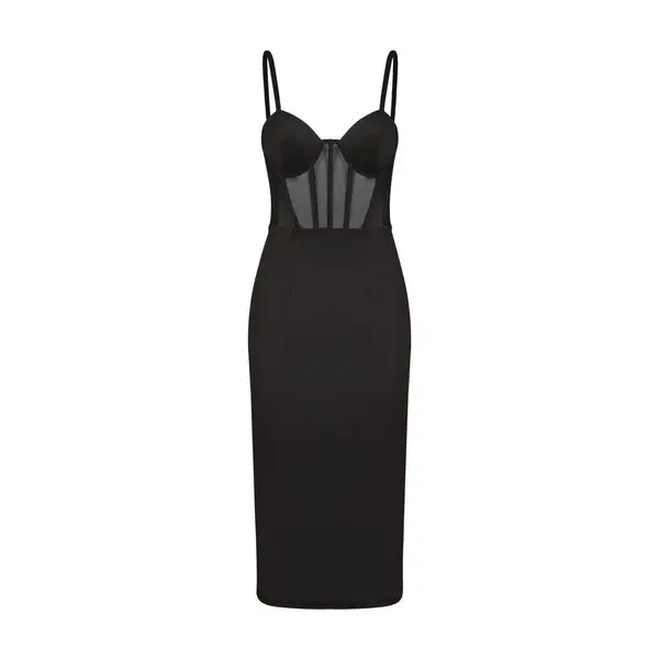 THE GT ATELIER Corset Bodycon Midi Dress