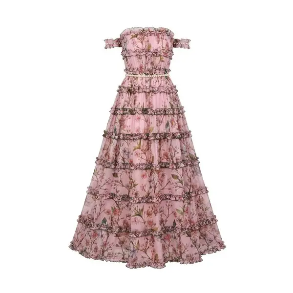 NUR KARAATA Sea Mist Dress - Pink