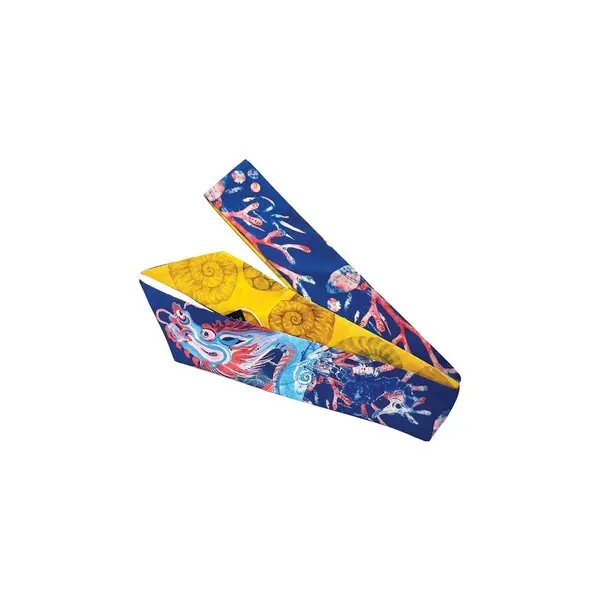 SUKI WANG LONDON Sapphire Silk Scarf Blossom Into Power - Blue