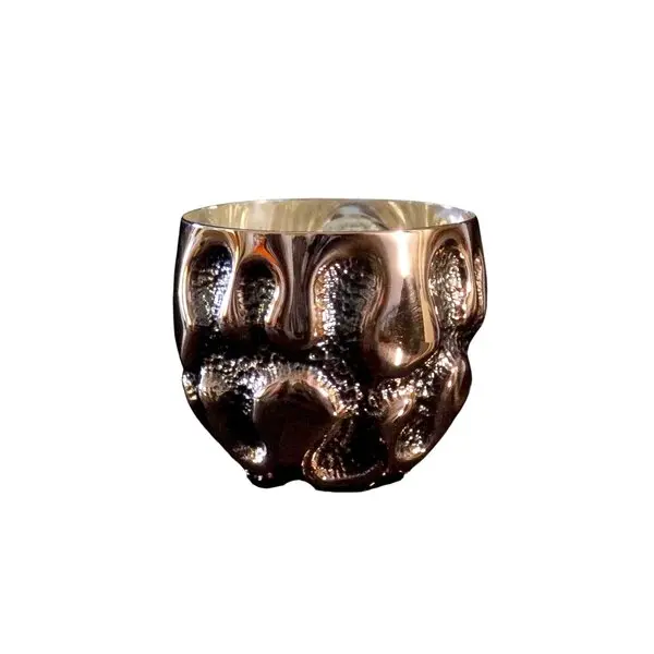 ANATOLIACRAFT Neutrals Handmade Chased Copper Mug, One Of A Kind - Brown