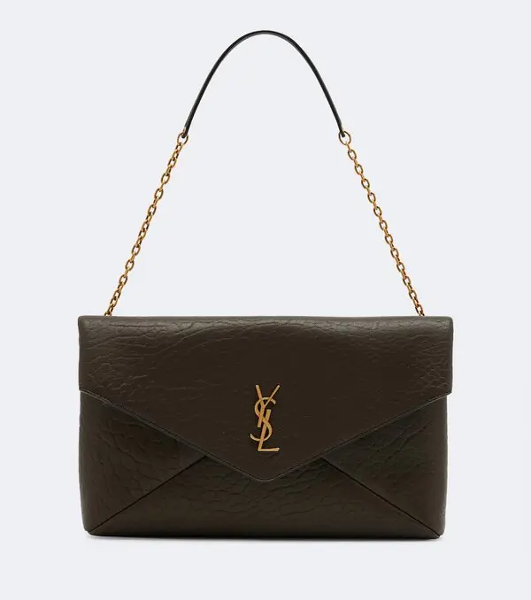 Saint Laurent Cassandre Large Leather Shoulder Bag - Green