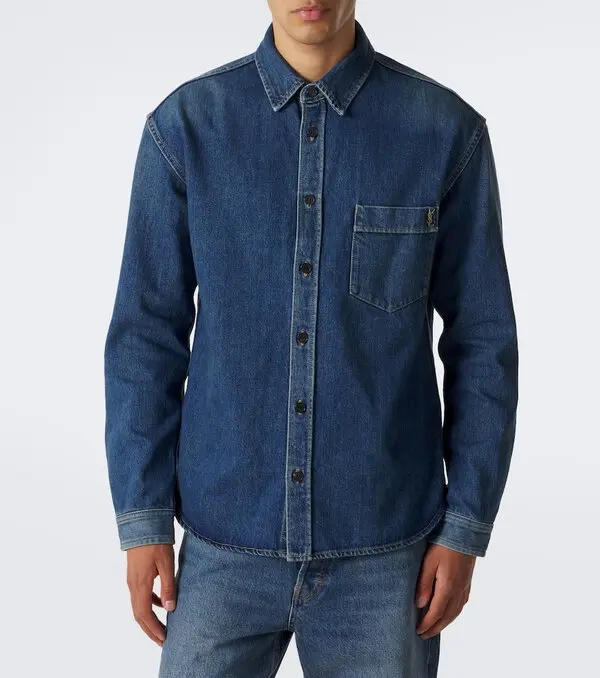 Saint Laurent Cassandre Denim Shirt