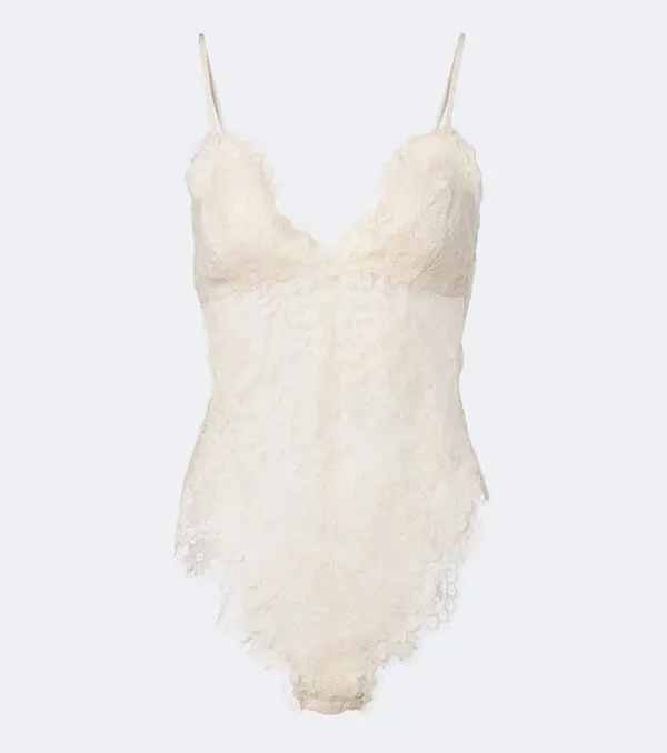 Zimmermann Lace Bodysuit - White