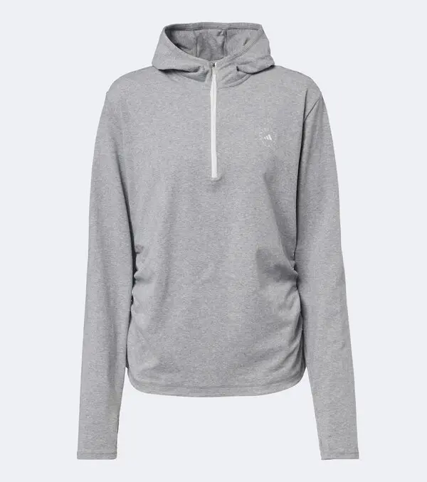Adidas By Stella McCartney Logo Jersey Half-zip Hoodie