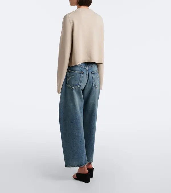 Alaïa Faded Barrel-leg Jeans