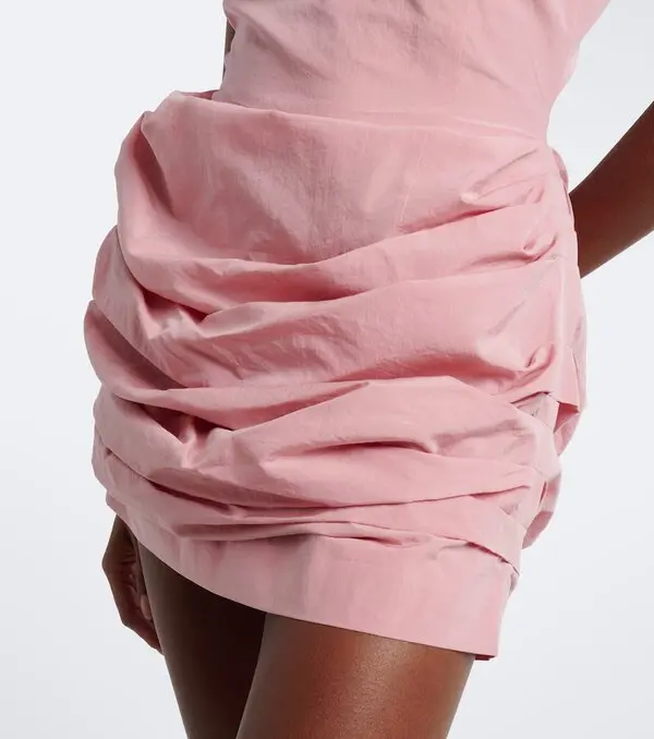 Magda Butrym Draped Cotton And Silk Minidress