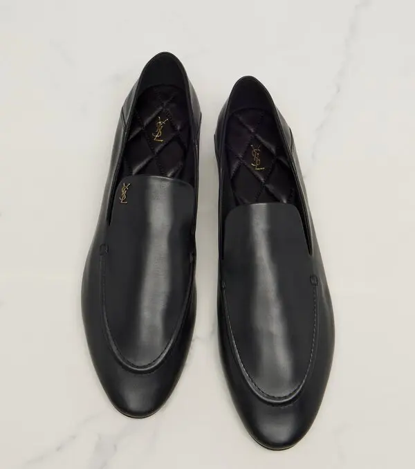 Saint Laurent Alain Leather Loafers