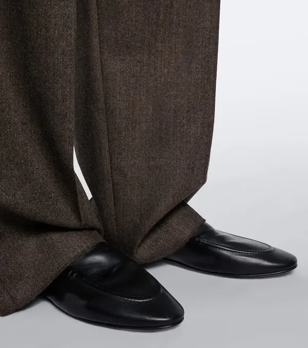 Saint Laurent Alain Leather Loafers