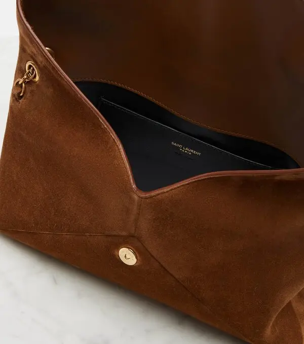 Saint Laurent Cassandre Large Suede Shoulder Bag