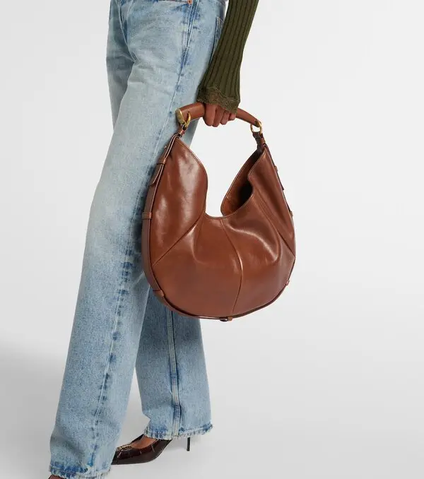 Saint Laurent Mombasa Medium Leather Shoulder Bag