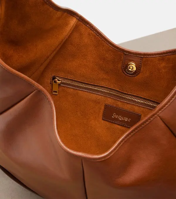Saint Laurent Mombasa Medium Leather Shoulder Bag