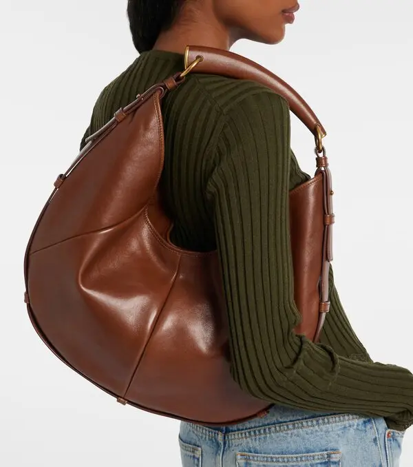 Saint Laurent Mombasa Medium Leather Shoulder Bag