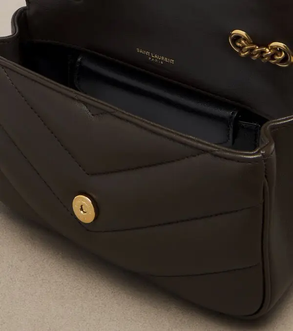Saint Laurent Loulou Mini Leather Shoulder Bag