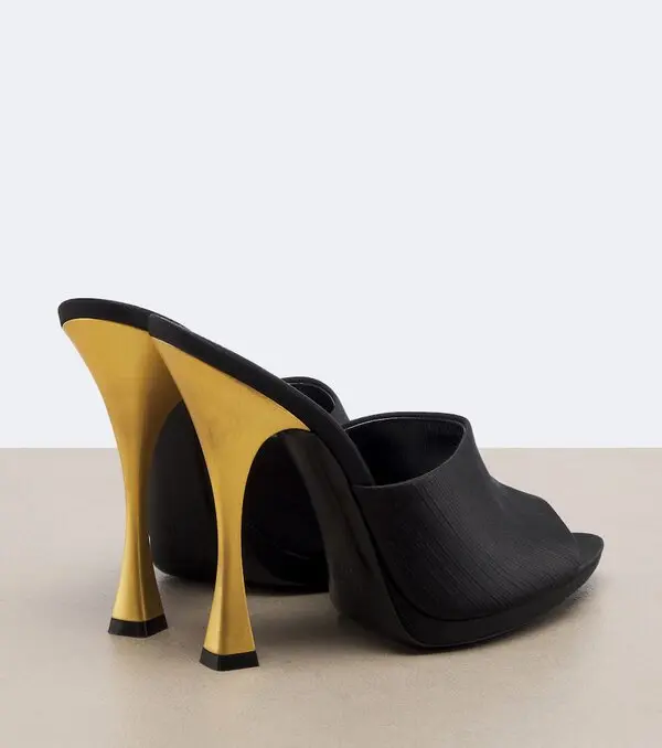 Saint Laurent Leon Satin Mules