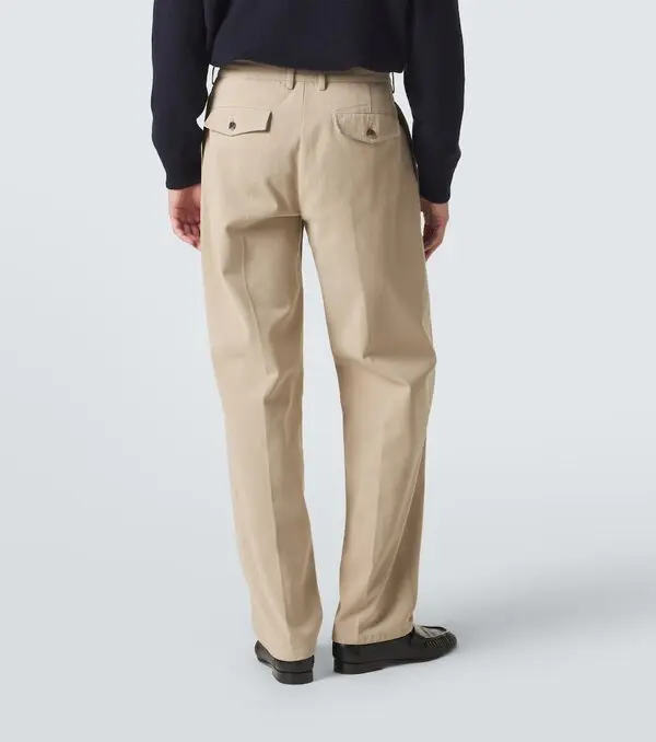 THE ROW Tomasino Cotton Twill Straight Pants