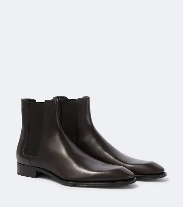 Saint Laurent Aurelien Leather Chelsea Boots