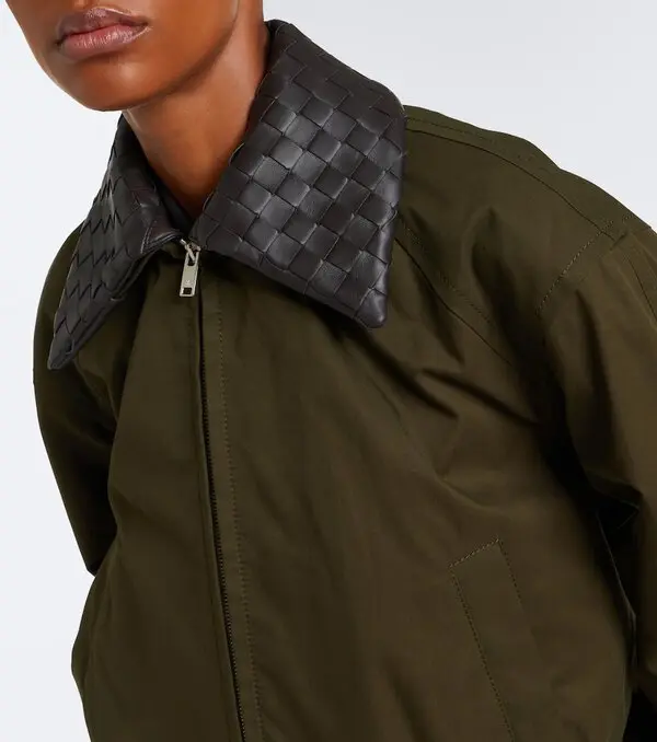 Bottega Veneta Intrecciato Cotton Blouson Jacket