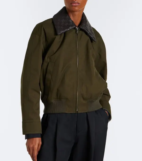 Bottega Veneta Intrecciato Cotton Blouson Jacket