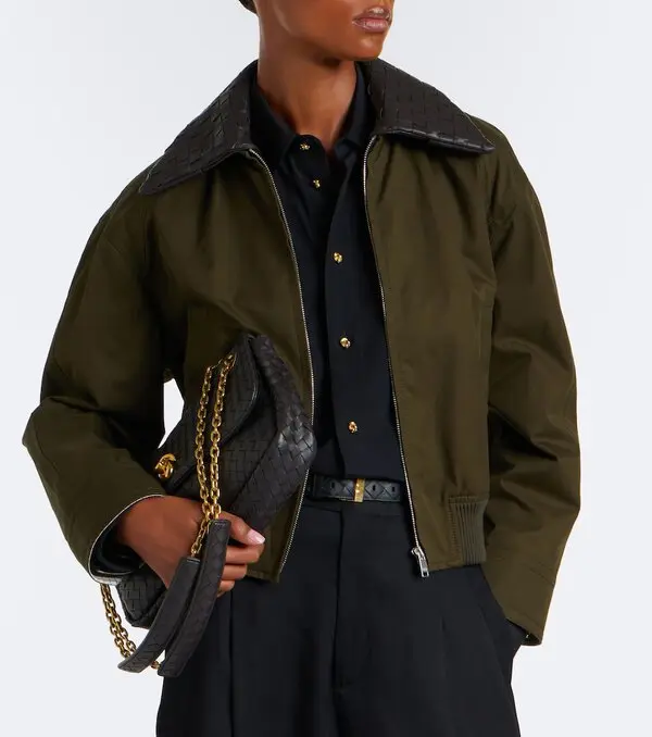 Bottega Veneta Intrecciato Cotton Blouson Jacket