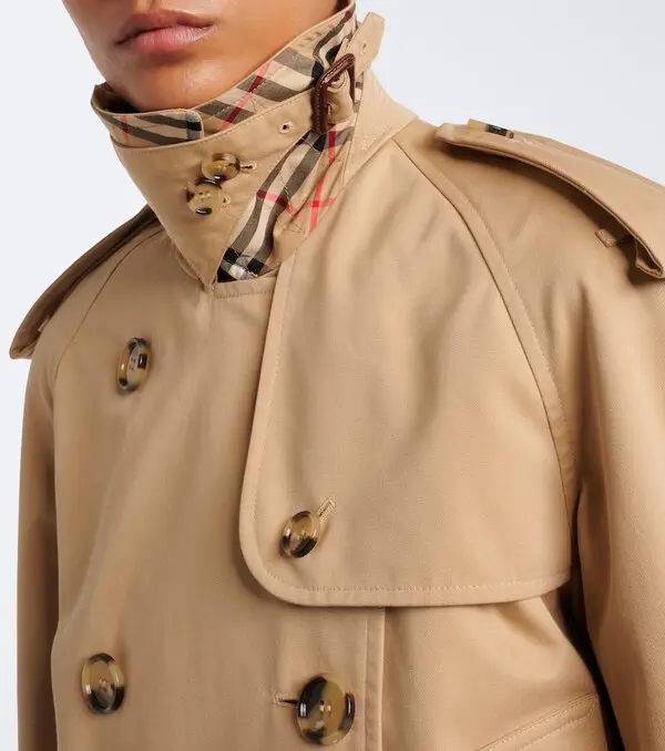 Burberry Double-breasted Cotton Gabardine Jacket
