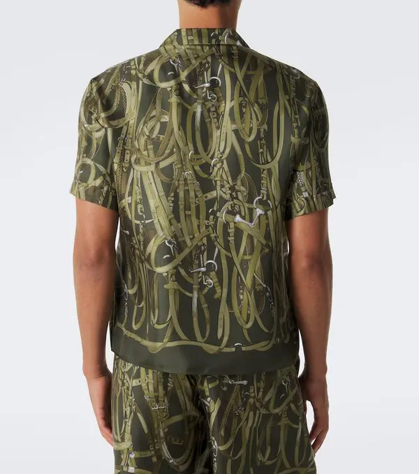 Gucci Printed Silk Twill Bowling Shirt