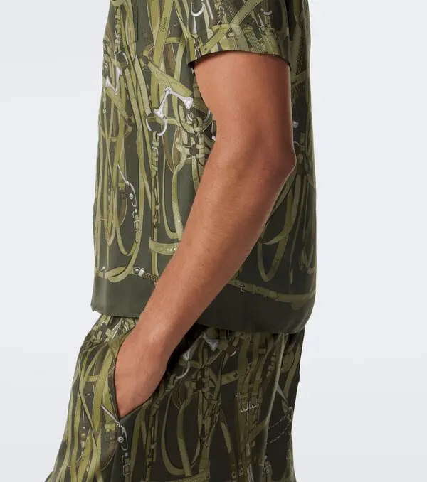 Gucci Printed Silk Twill Bowling Shirt