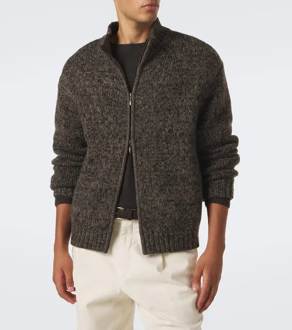 Le Kasha Cashmere Zip-up Cardigan